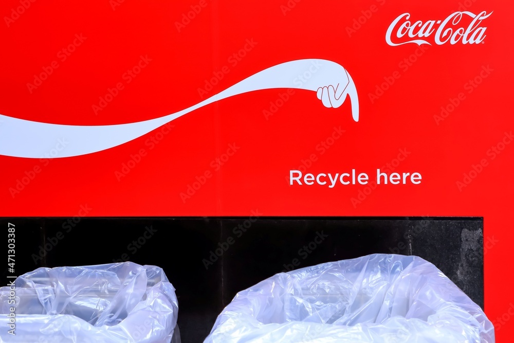 Bangkok, Thailand - December 14, 2019 : Coca cola iconic signs that ...
