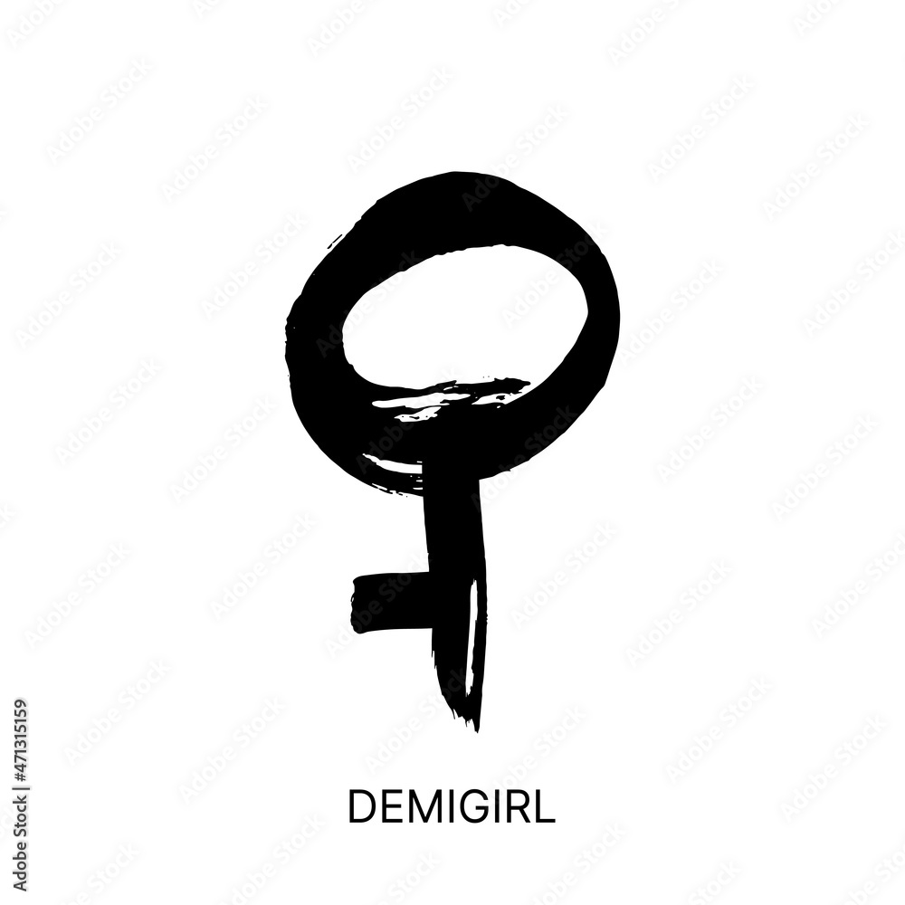 Hand drawn black ink brush stroke gender symbol. Sexual orientation ... Hand drawn black ink brush stroke gender symbol. Sexual orientation ...