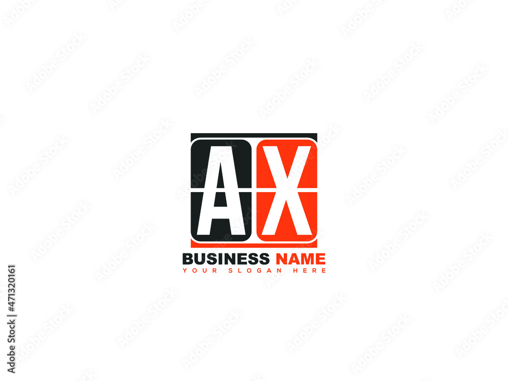 Initial AX Logo, Colorful ax letter logo icon vector image design for ...