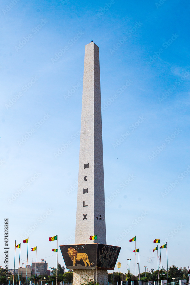 Monument place de l’obélisque Dakar Stock Photo | Adobe Stock