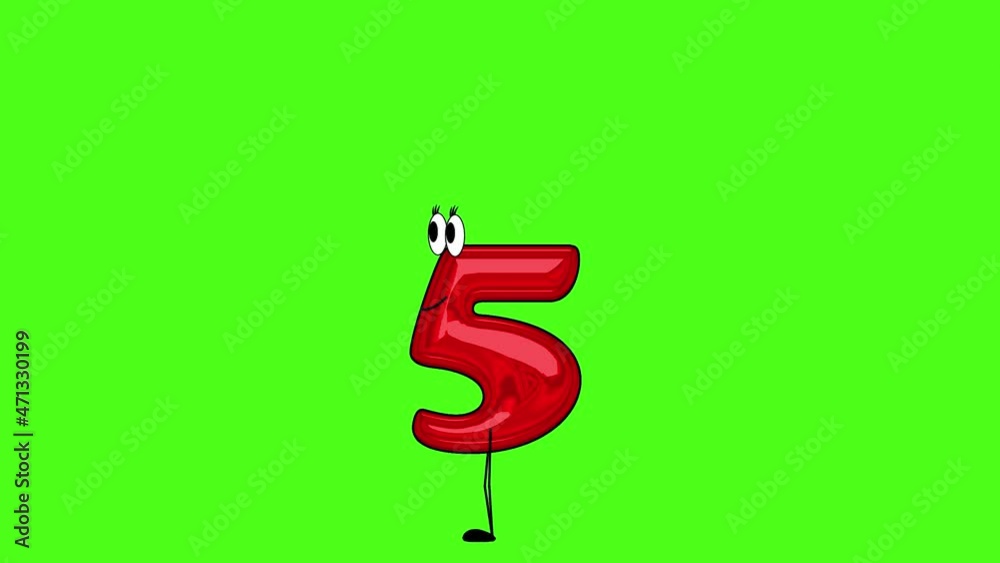Five years, 2D-Animation, Birthday, chroma key Stock Video | Adobe Stock