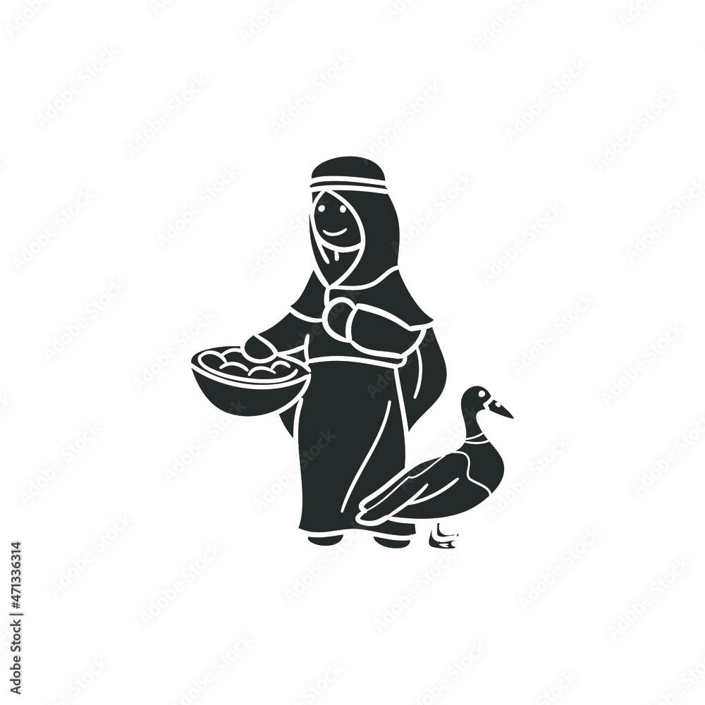 Peasant Icon Silhouette Illustration. Farmer Vector Graphic Pictogram ...