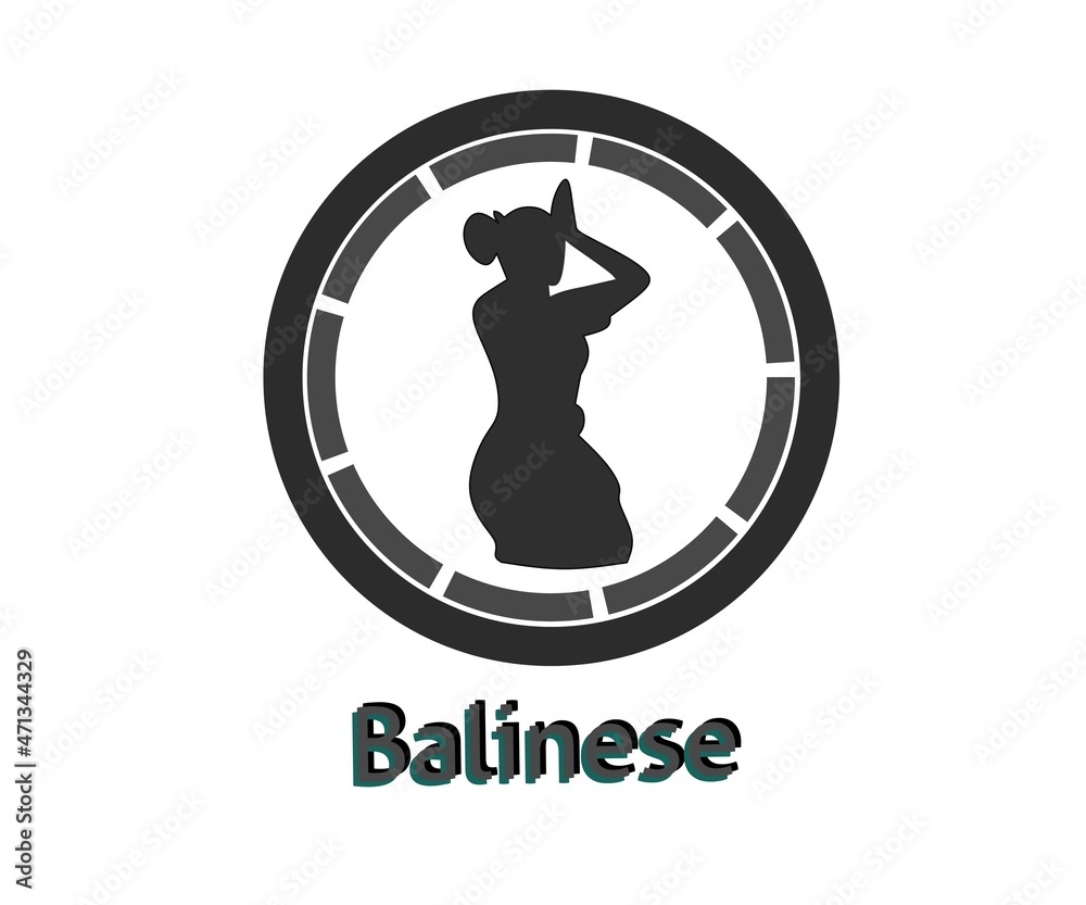 Vetor de Balinese dancer logo. icon Balinese dancer. Welcome to Bali ...