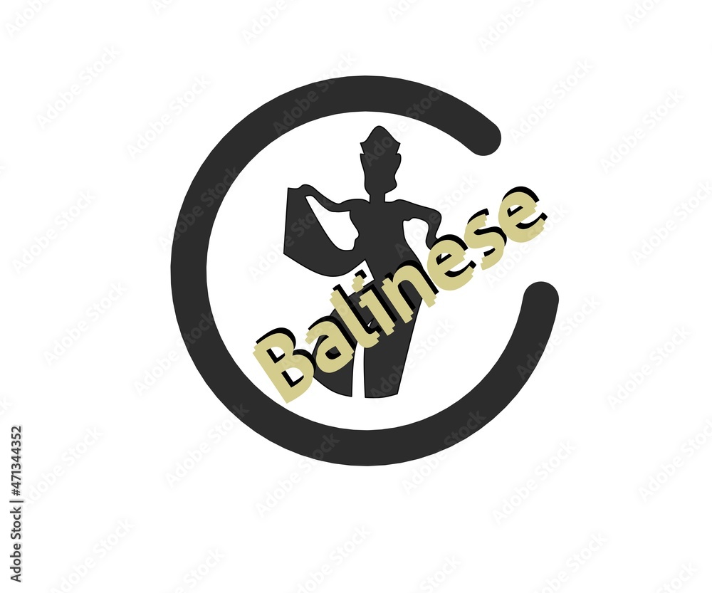 Balinese dancer logo. icon Balinese dancer. Welcome to Bali. Vector ...