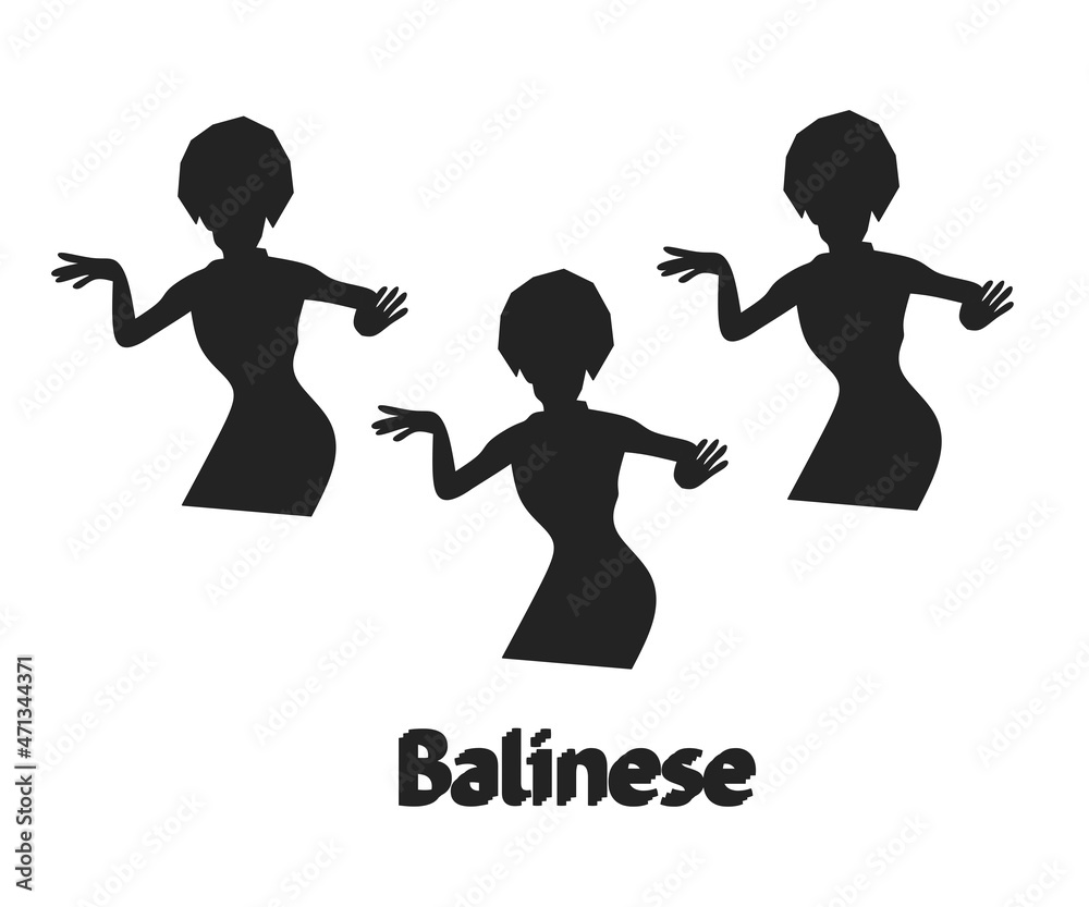 Balinese dancer logo. icon Balinese dancer. Welcome to Bali. Vector ...