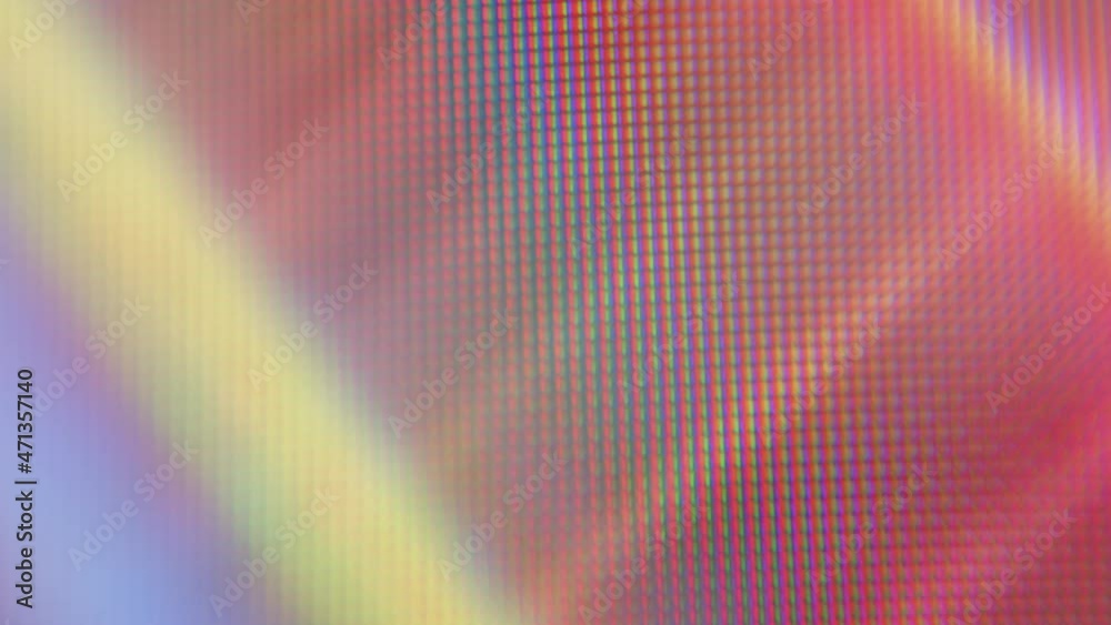 The visual splash screen shows stripes of light. Flickering light ...