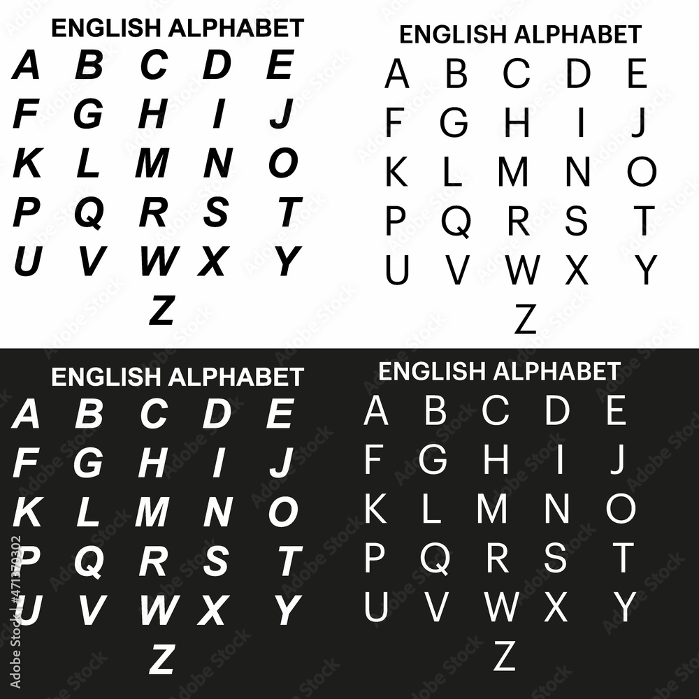 vector font illustration. Stylish elegant thin vector composite font ...