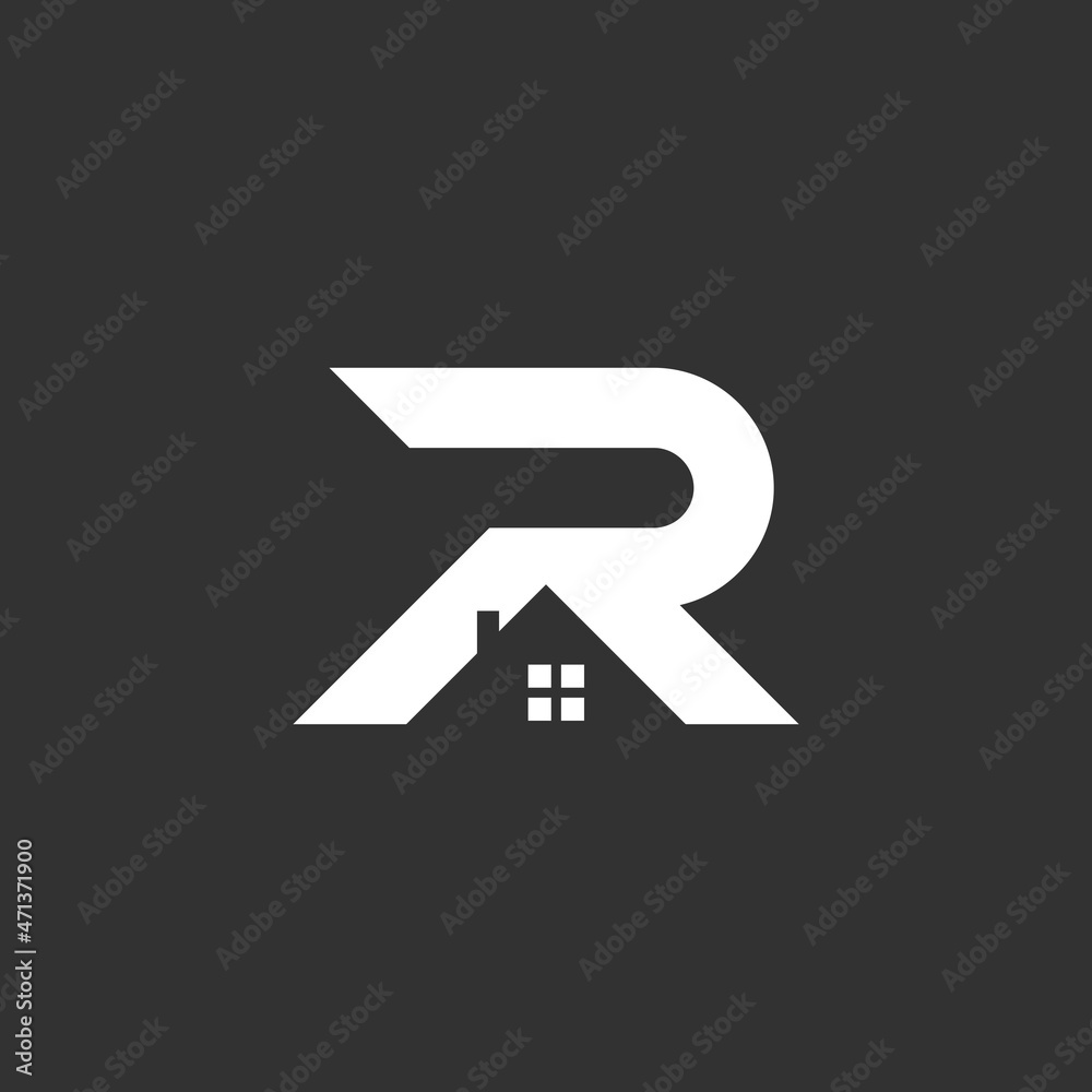 Real estate logo letter R logo design vector Stock Vector | Adobe Stock