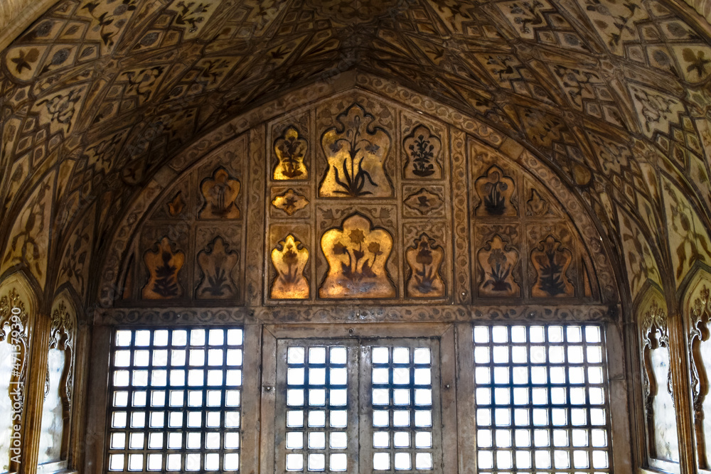 Agra Red Fort Complex in India. UNESCO World Heritage Centre. Stock ...