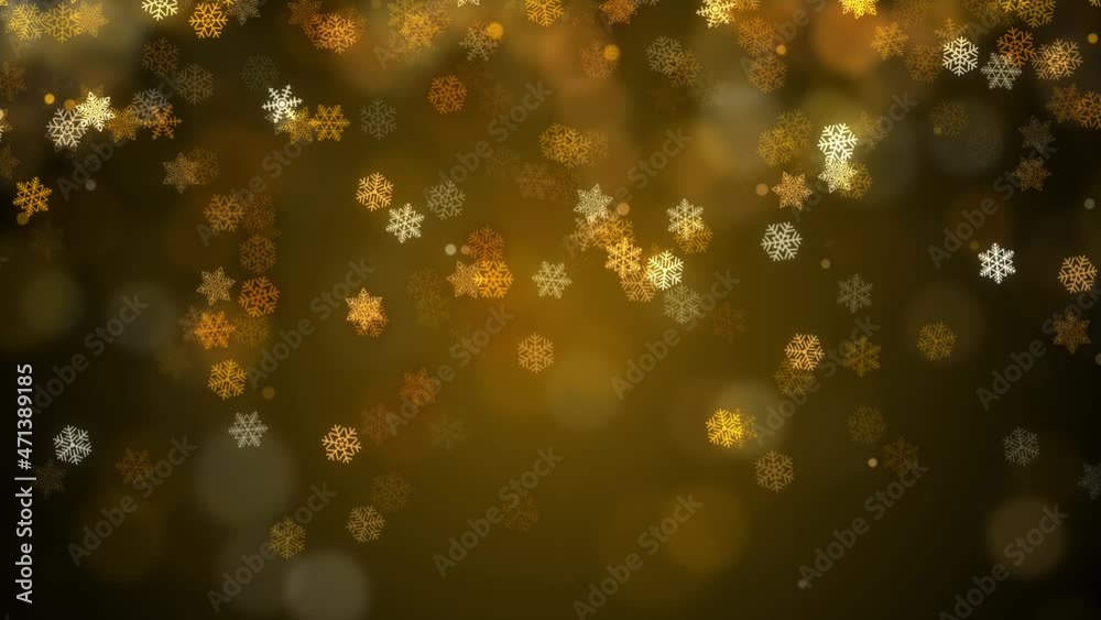 Snowflakes Bokeh Background Christmas Theme. Bokeh Particles Holidays ...