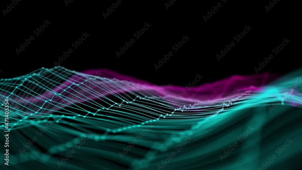 Cyber technology ai tech wire network futuristic wireframe. Seamless ...