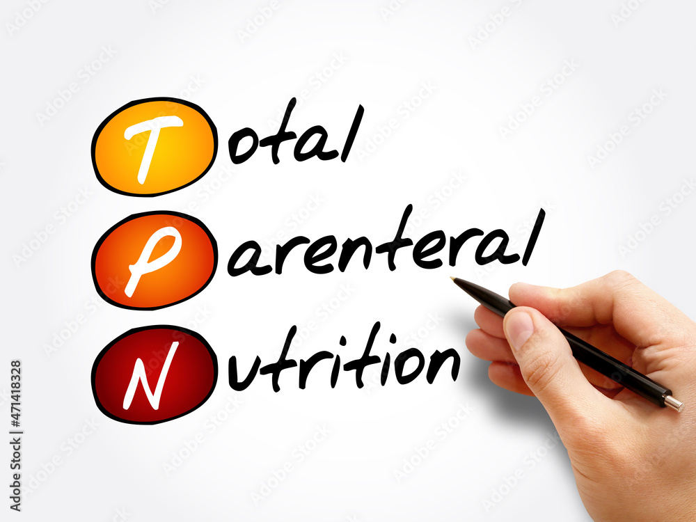 TPN - Total Parenteral Nutrition acronym, concept background Stock ...