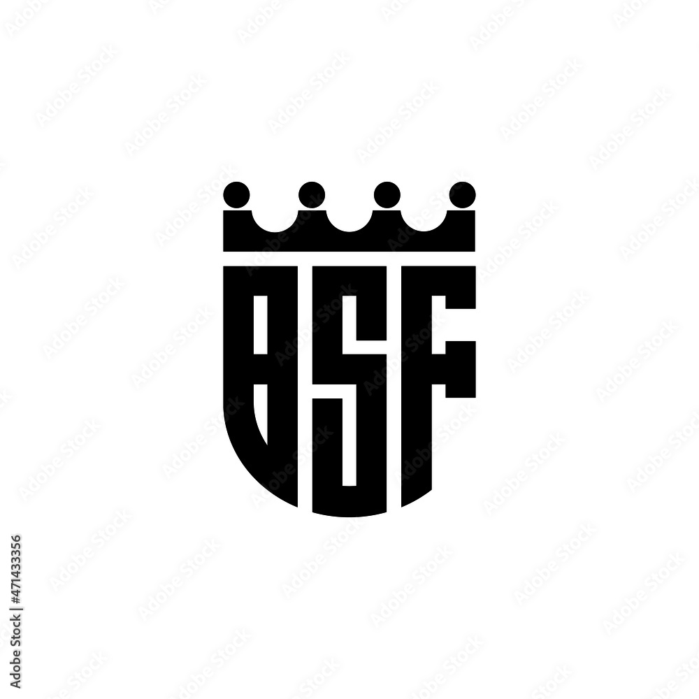 Vecteur Stock BSF letter logo design with white background in ...