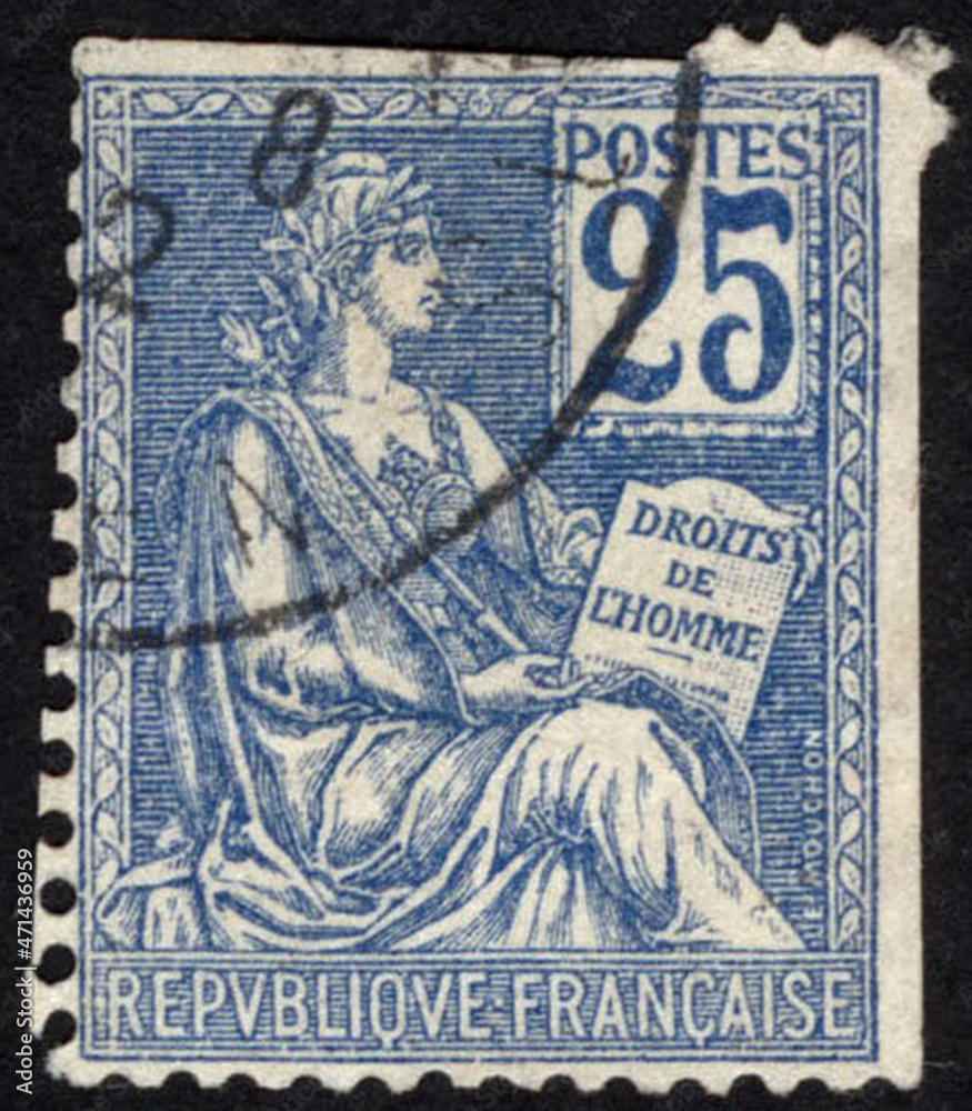 Postage Stamps Of The France Stamp Printed In The France Stamp Printed By France Stock Foto