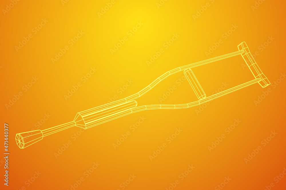 Crutch medical walking stick for rehabilitation of broken leg ...