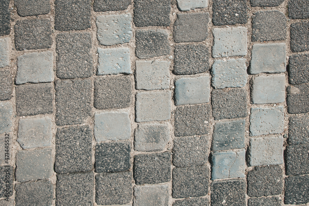 Graue Pflastersteine als Textur oder Hintergrund foto de Stock | Adobe ...