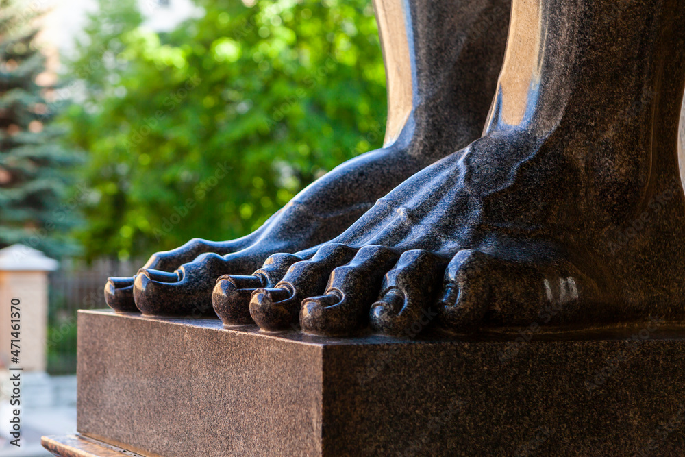 Photo & Art Print The leg of the statue of Atlanta, which is located at ...