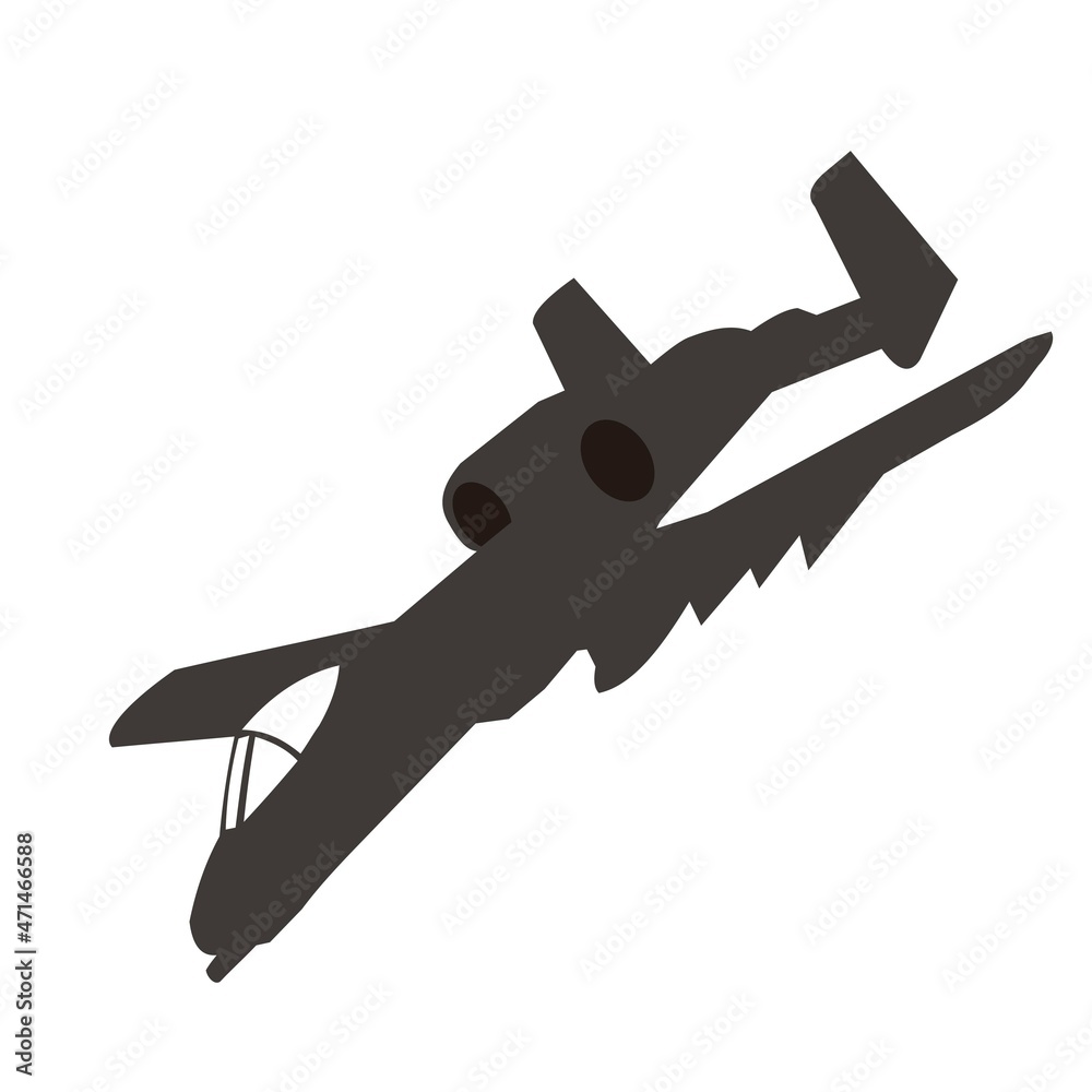 Thunderbolt A10 warthog war plane vector design Stock Vector | Adobe Stock