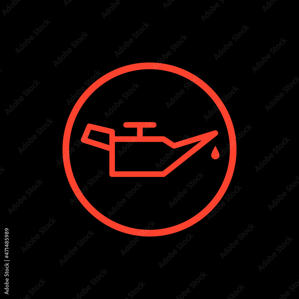 Oil engine check car dashboard logo icon. Car oil symbol level filter ...