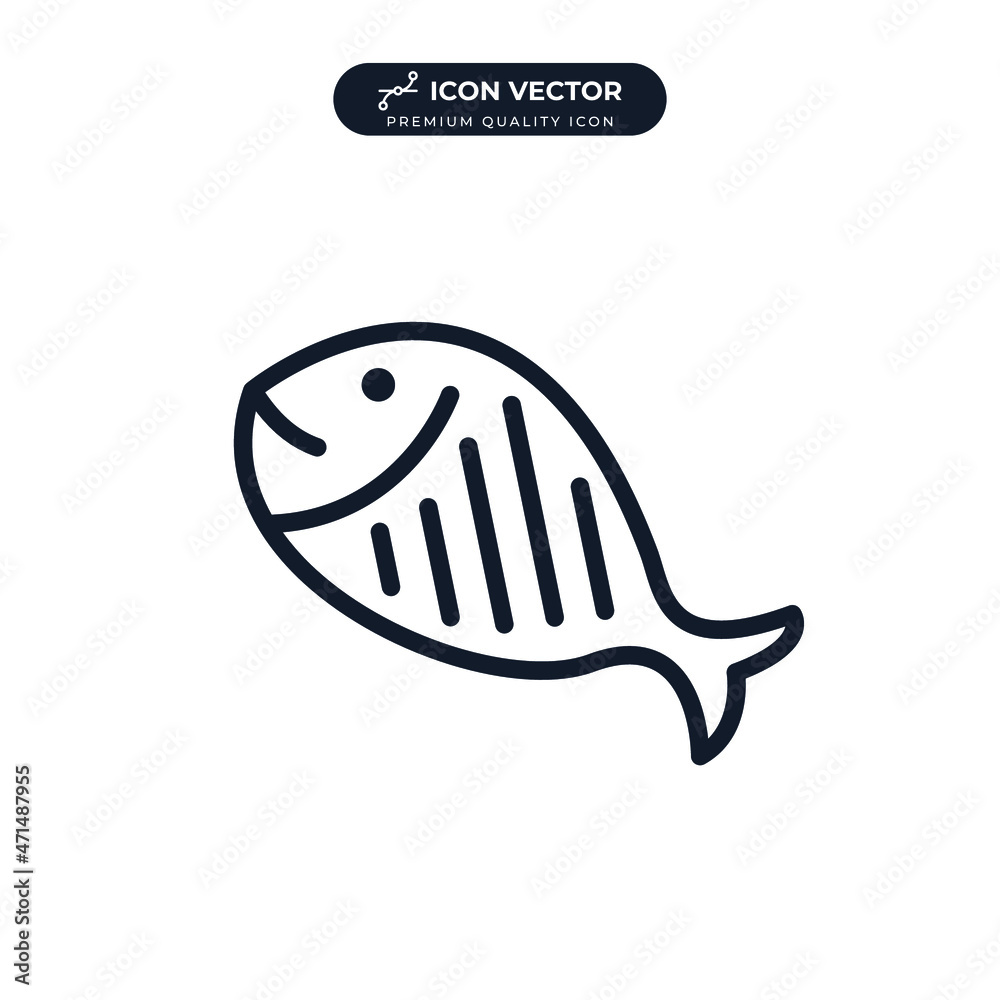 fish icon symbol template for graphic and web design collection logo ...