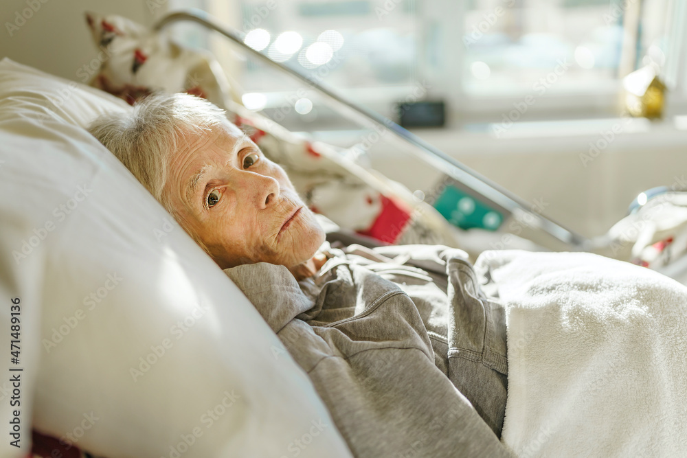 Sick Woman In Hospital