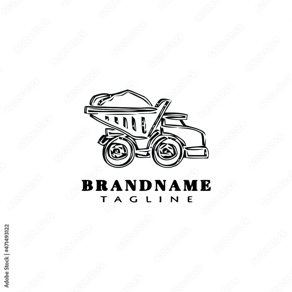 truck logo cartoon icon design template isolated vector illustration ...