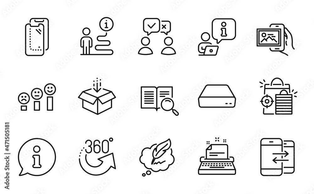 Technology icons set. Included icon as Copyright chat, Mini pc ...