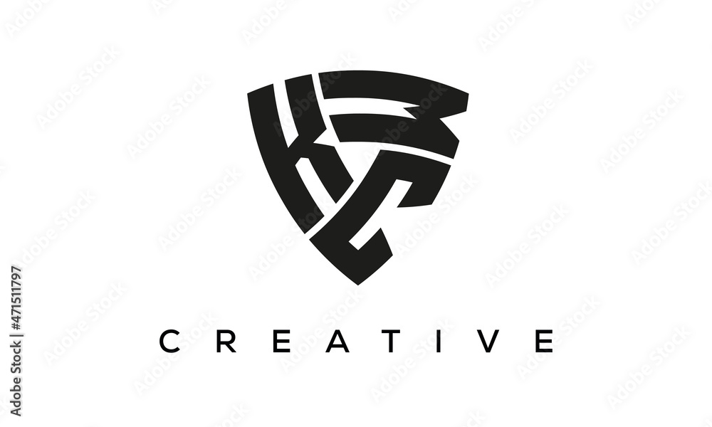 KCW letters logo, security Shield logo vector Stock Vector | Adobe Stock
