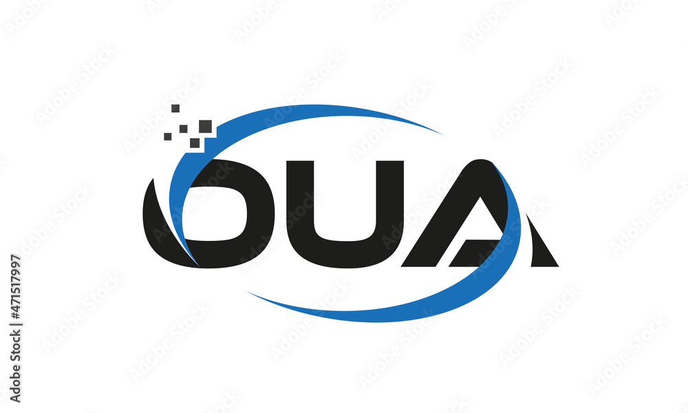 dots or points letter OUA technology logo designs concept vector ...