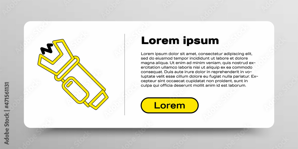 Line Police electric shocker icon isolated on white background. Shocker ...