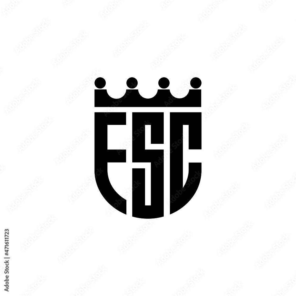 FSC letter logo design with white background in illustrator, vector ...