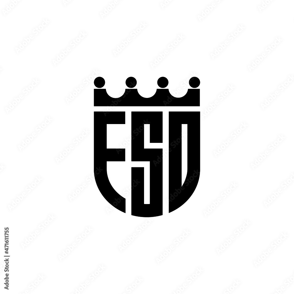 Vecteur Stock FSD letter logo design with white background in ...