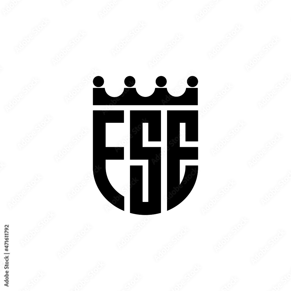 Vecteur Stock FSE letter logo design with white background in ...