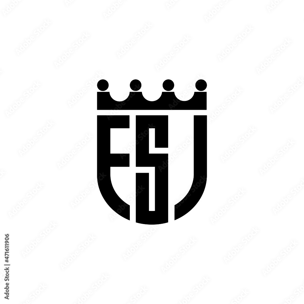 FSJ letter logo design with white background in illustrator, vector ...