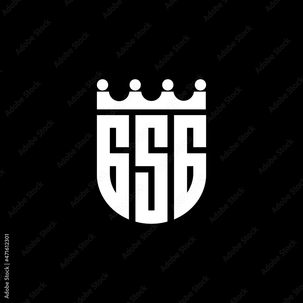 GSG letter logo design with black background in illustrator, vector ...