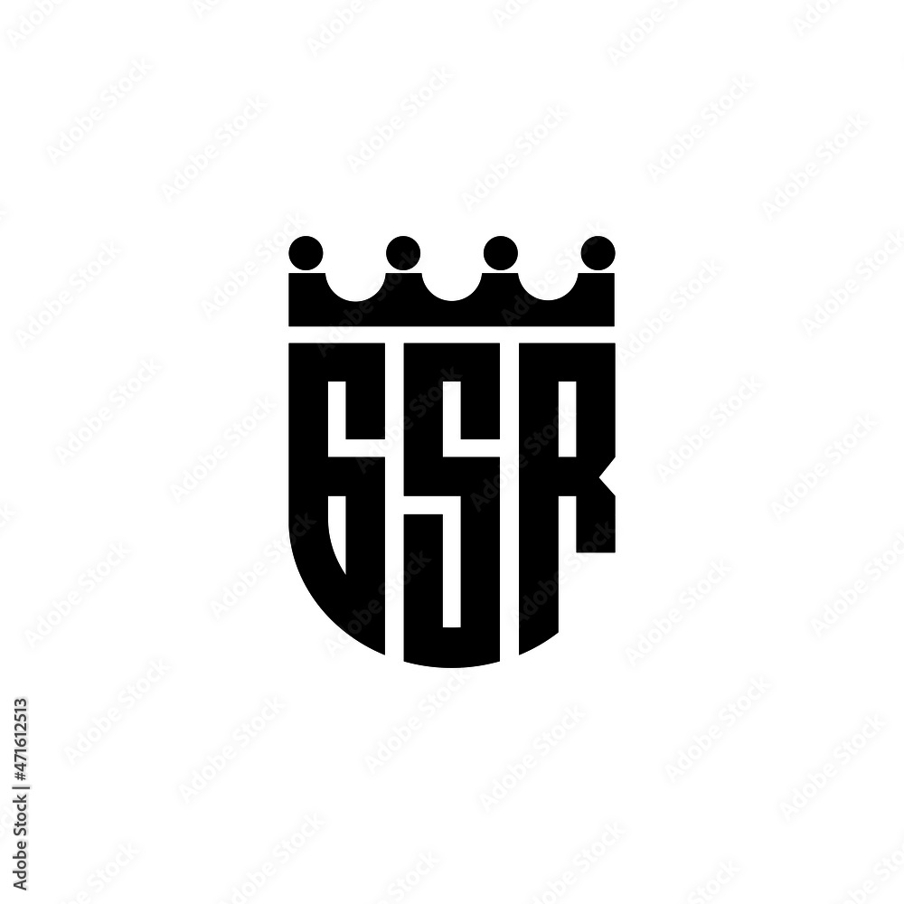 GSR letter logo design with white background in illustrator, vector ...