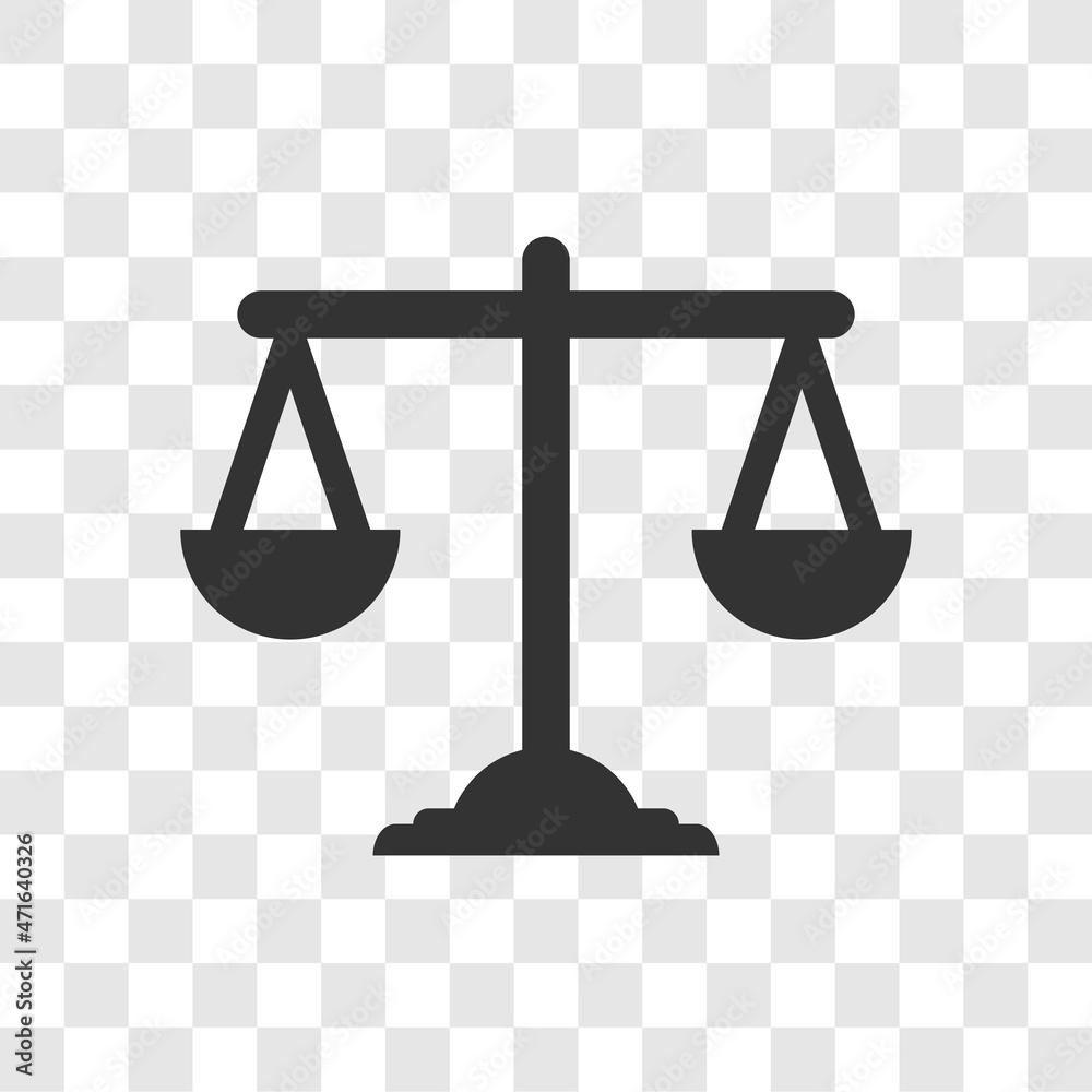 Law scales icon. Justice scale Law balance symbol. Libra sign flat ...