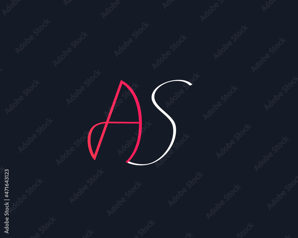 letter AS logo design template vector Stock Vector | Adobe Stock