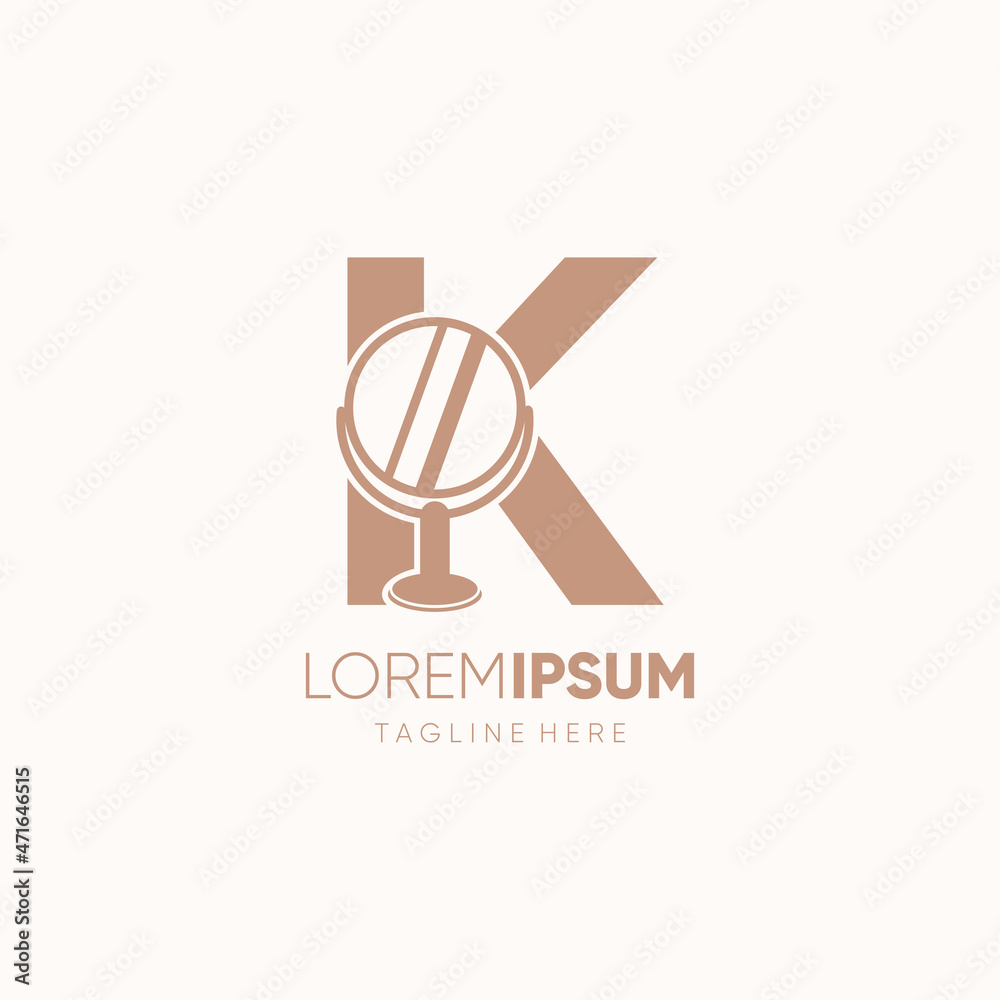 Letter K Mirror Logo Design Vector Icon Graphic Emblem Illustration Stock Vector | Adobe Stock