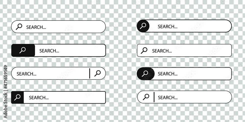 Set from www search bar .. Magnifier icon for interface, website ...