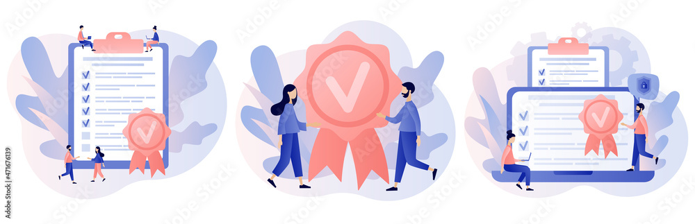 Quality guarantee. Quality check and control. Tiny people choice ...