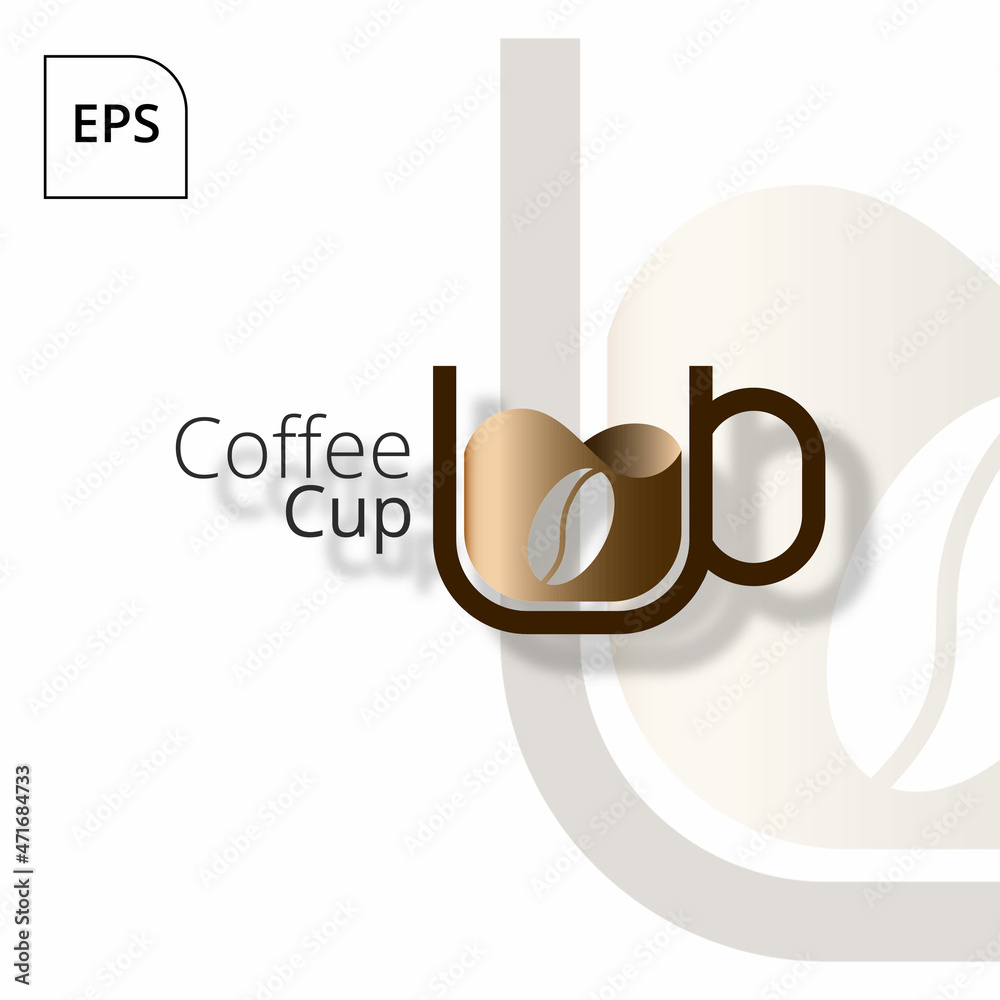The line in this logo is in the form of a coffee cup which is ...