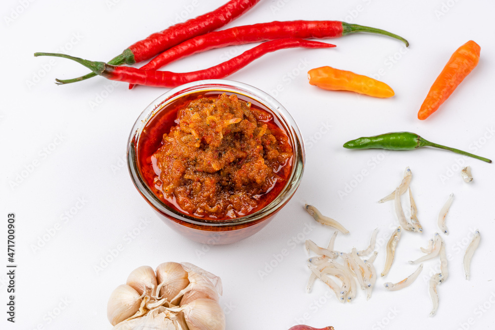sambal ikan teri or anchovy chili is type of traditional cuisine from ...