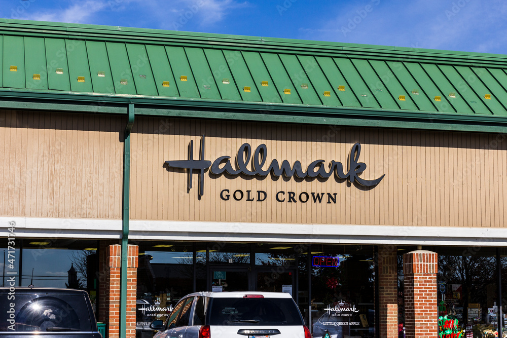 Hallmark Gold Crown Retail Greeting Card and Gift Shop. Stock Photo ...