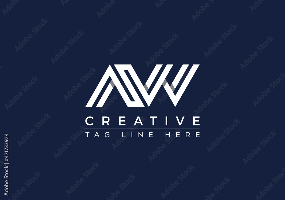 Minimalist Logo Design of Letter AW illustration for your business ...