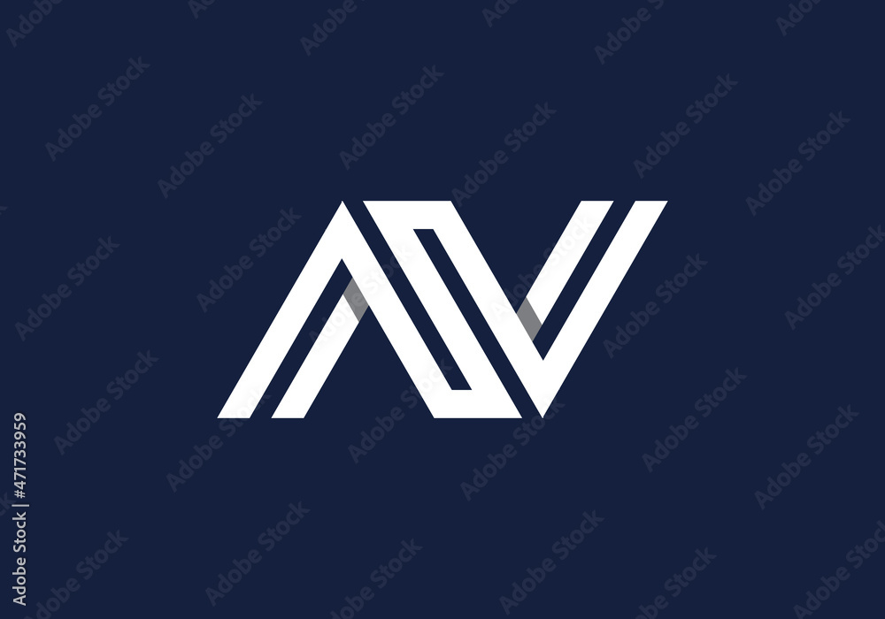 Minimalist Logo Design of Letter AV illustration for your business ...