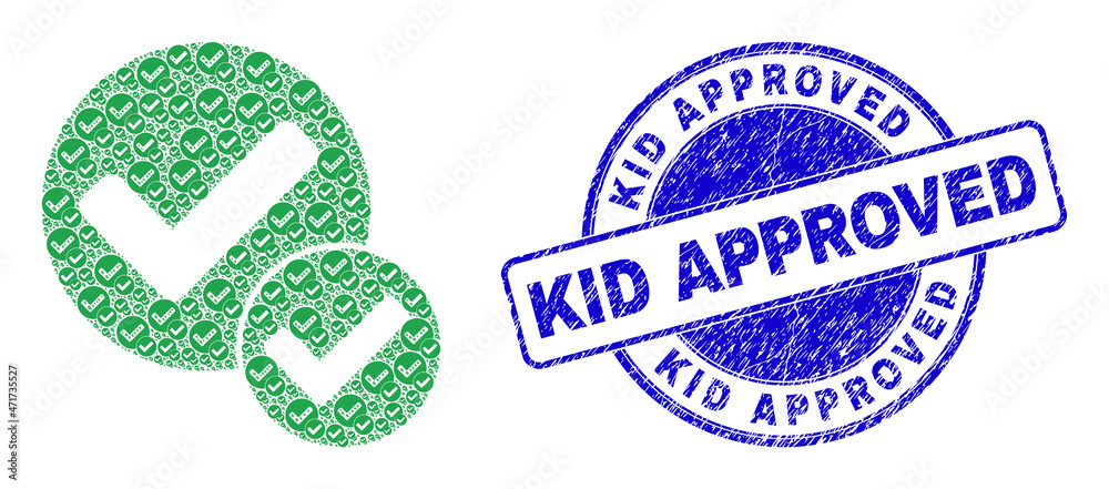 Vector true positive icon mosaic is designed of repeating self true ...