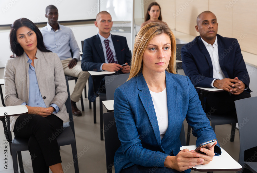 international group of businessmen at world training courses Stock ...