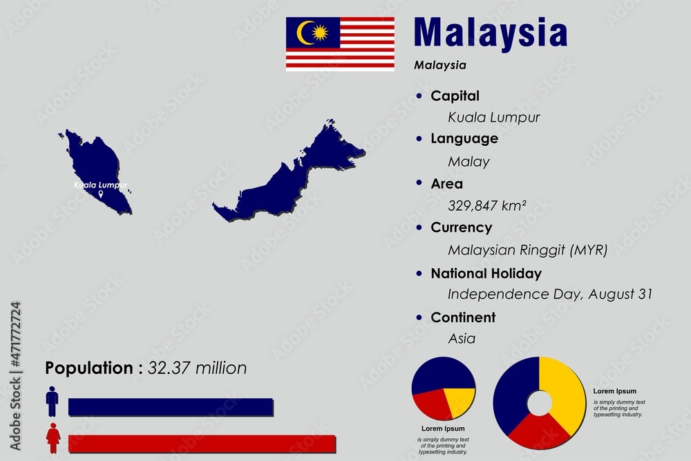 Stockvector Malaysia infographic vector illustration complemented with ...