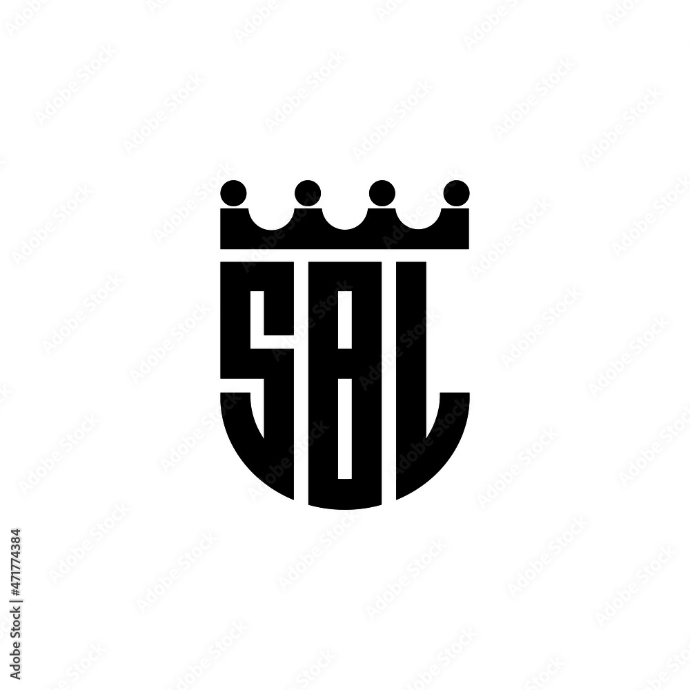 SBL letter logo design with white background in illustrator, vector logo modern alphabet font ...